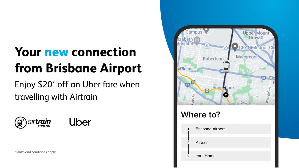 Journey with Uber and Airtrain - Brisbane Airtrain